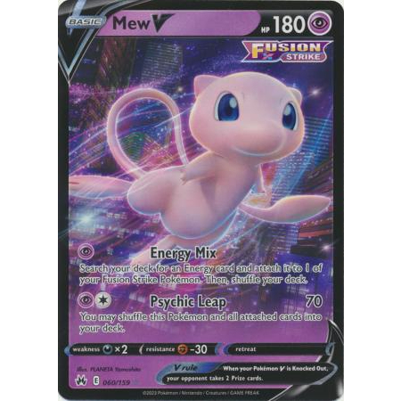 * Mew V / 060/159 / Ultra Rare / Crown Zenith Pokemon Trading Card Game ...