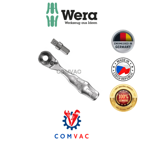 Wera - 8001 A Zyklop Mini 1 Bit Ratchet ¼" SB with ¼" drive (87mm ...