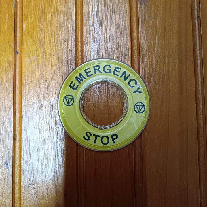 Marked Legend for 60mm E-Stop, EMERGENCY STOP, ISO13851, Harmony XB4 ...