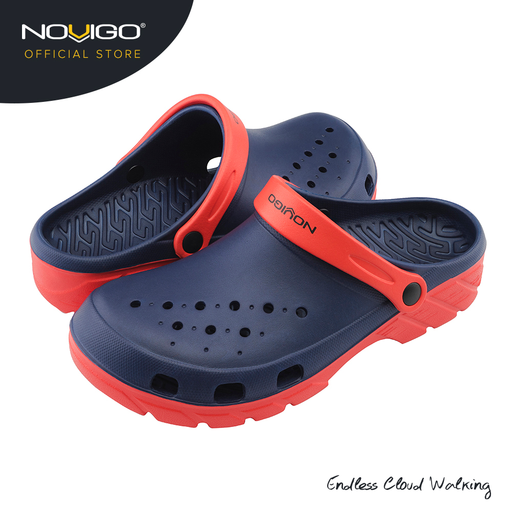 Novigo® Maverick Dual Density Men's Eva Sandal (Indigo Blue/Scarlet Red ...