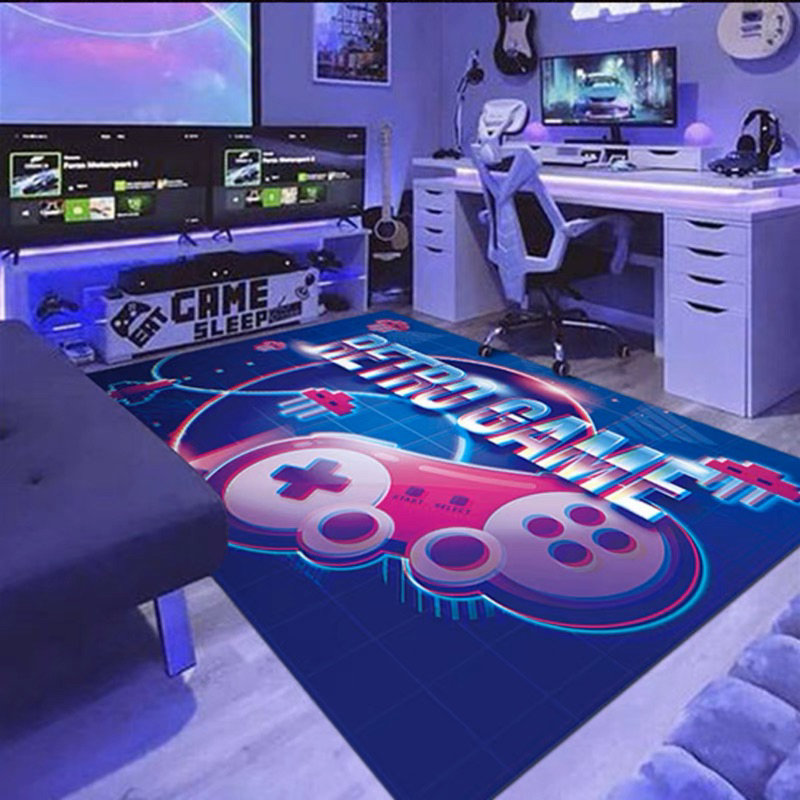 Karpet Velvet Gaming Controller Joystick Design Hiasan Bilik Gaming ...