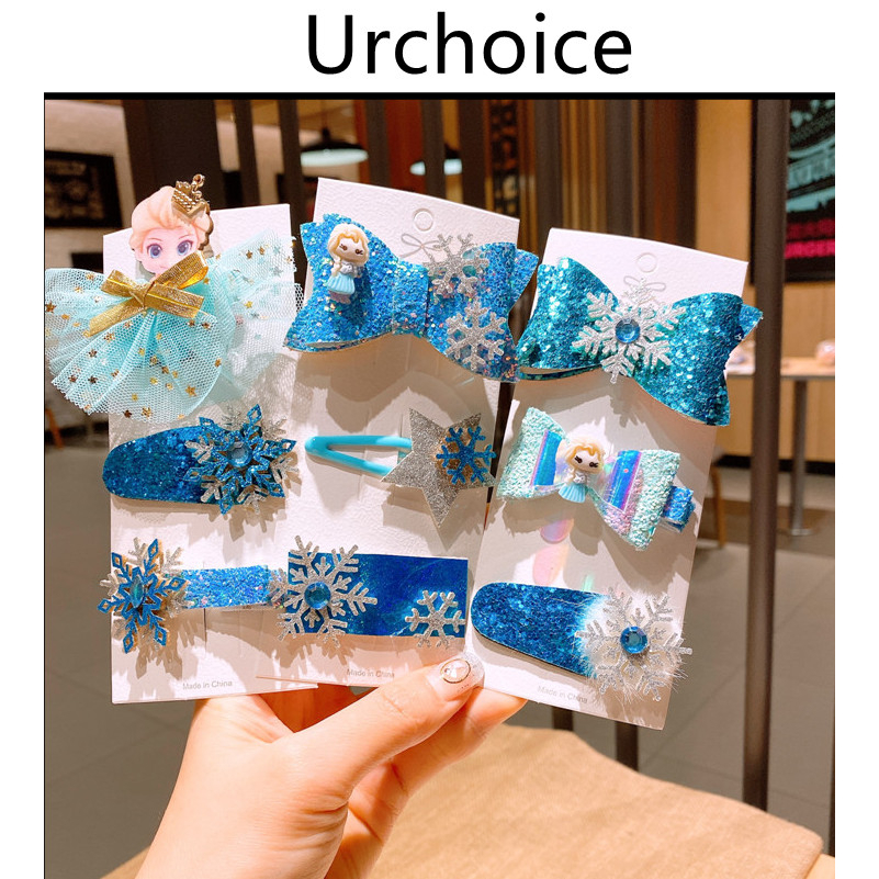 [READY STOCK] Frozen Elsa Anna Hair Clips Hair Pins Hair Ties Elsa Kids ...