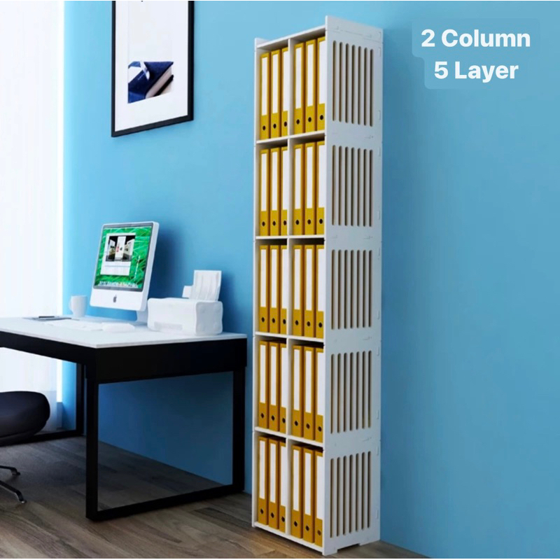 DIY Rak Buku Ikea Style Bookshelf Furniture Office Rack File Stationery ...