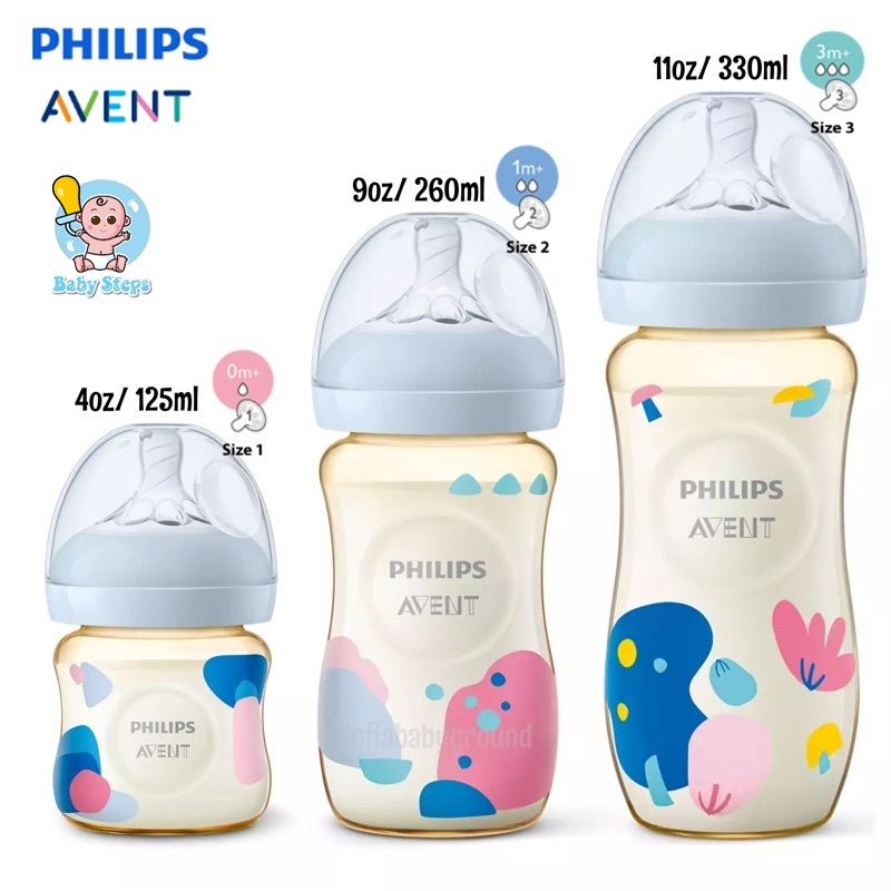 PHILIPS AVENT Natural PPSU Baby Feeding Bottles Single/Twin Pack (120ml ...