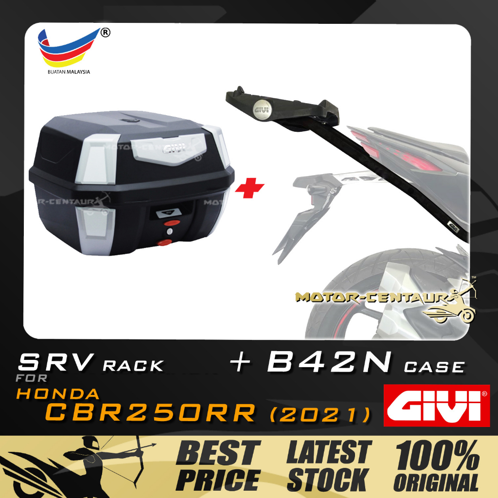 SET KOMBO KOTAK/BOX GIVI B27/B270/B32/B33/B34/B42/B45/E30/E43 TOP CASE + HONDA CBR 250RR ...