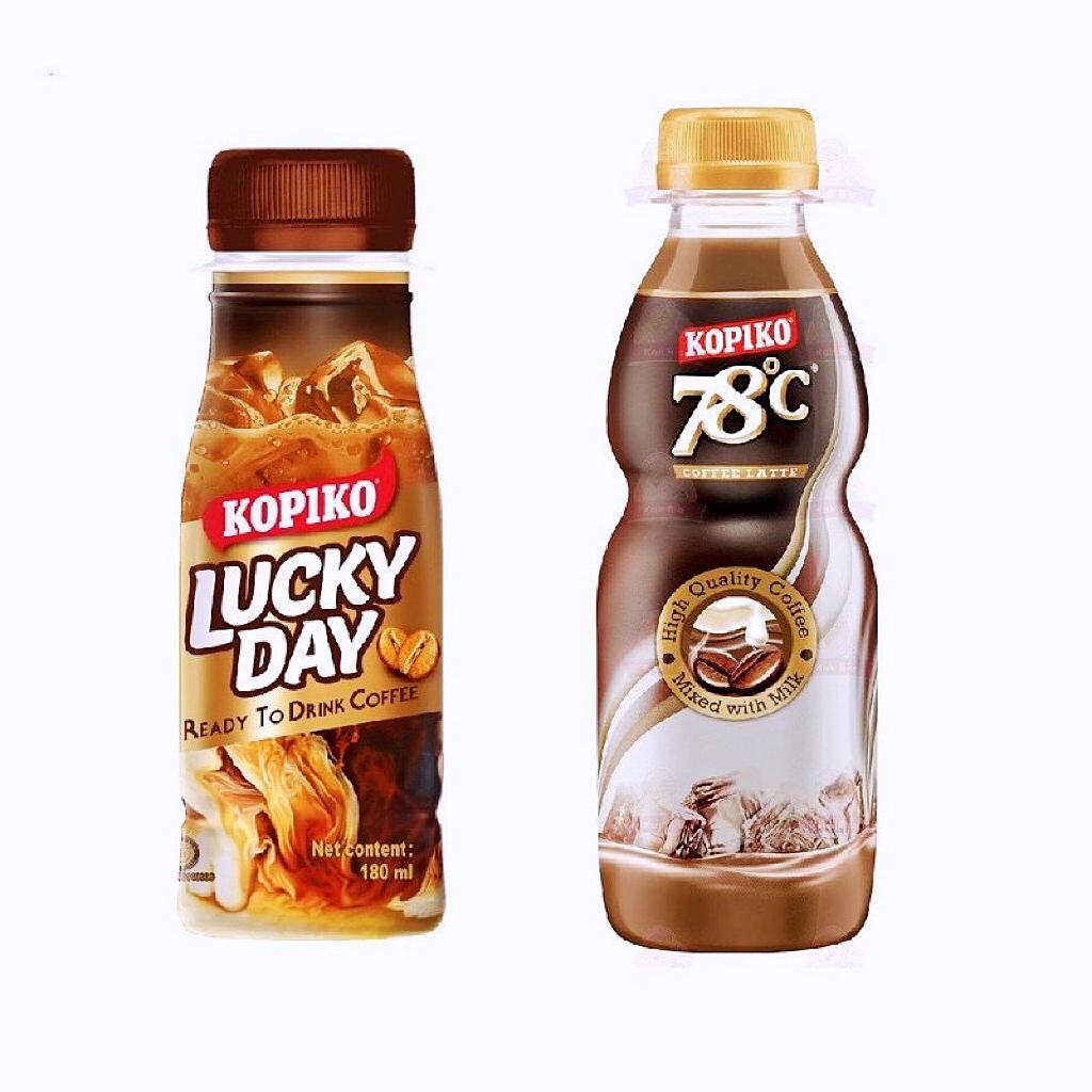 [ 1 X bottle ] Kopiko Ready To Drink Coffee (LUCKY DAY & 78°C) HALAL ...