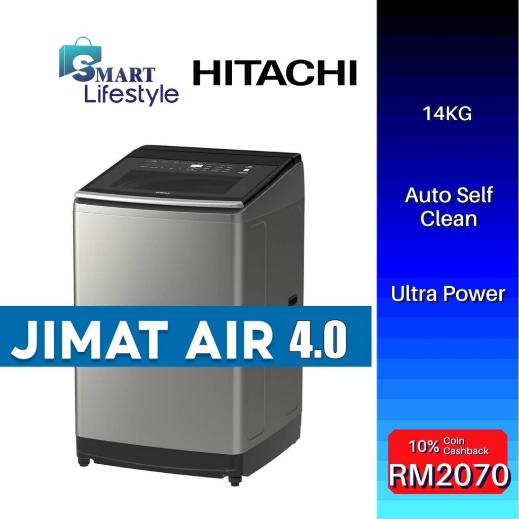 Hitachi 14kg Top Loading - Dual Jet SF-140TCV | Shopee Malaysia
