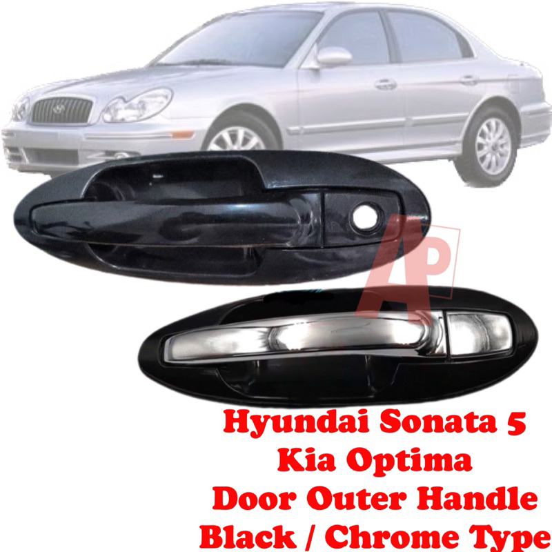 Hyundai Sonata 5 Kia Optima Door Outer Handle Black Chrome Type New ...