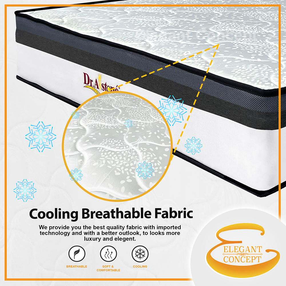 (Limited Deal) Dr.Alstone Smart Chiropractic Spring Mattress Tilam + FREE PILLOWS (King/Queen/S ...