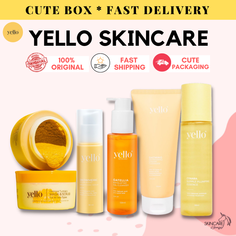 Yello Essense Oatellia Oatmino Cleanser Oatmeal Turmeric Mask Scrub ...