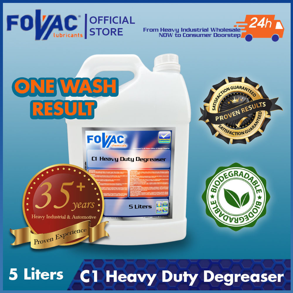 FOVAC C1 Heavy Duty Degreaser Cleaner Detergent, Engine Cleaner ...