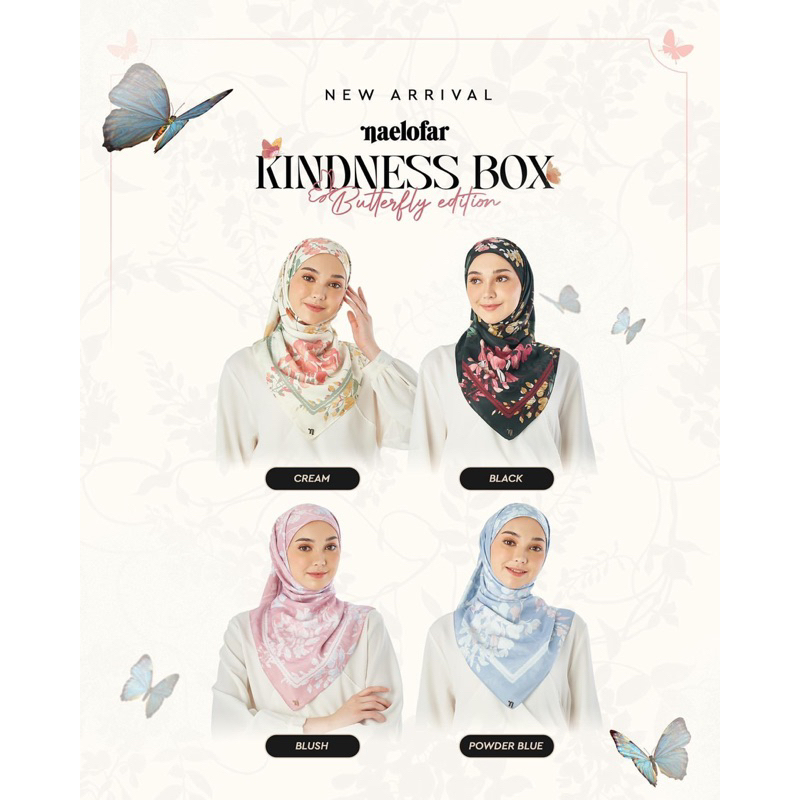 NAELOFAR Kindness Box Butterfly Edition -(FREE Hijab Ring Butterfly ...