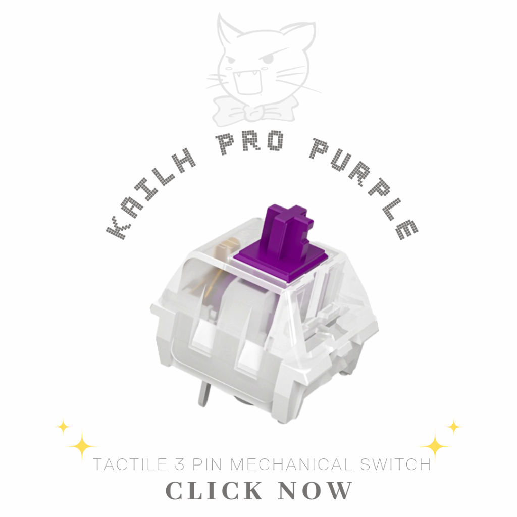 Kailh Pro Purple 3 Pin Tactile Switch for MX Mechanical Gaming Keyboard ...