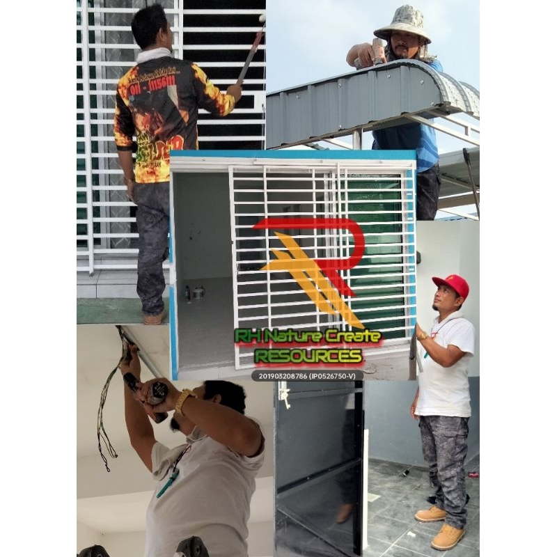 GRILL pintu pagar sliding door tingkap AWNING LAMPU KIPAS SYILING untuk ...