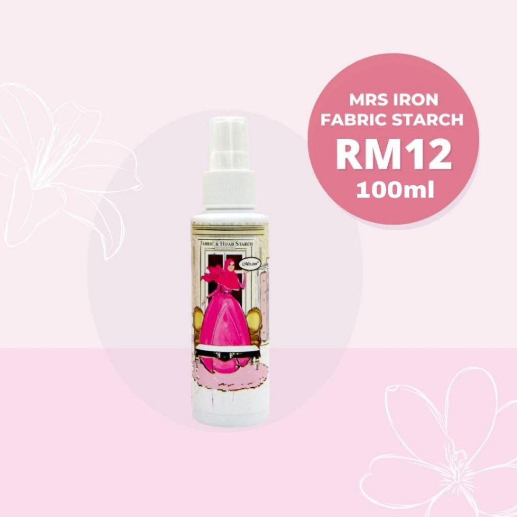 SPRAY PENGERAS TUDUNG MRS IRON FABRIC STARCH (250ML) EASY IRON MAGIC SPRAY AWNING ON POINT ...