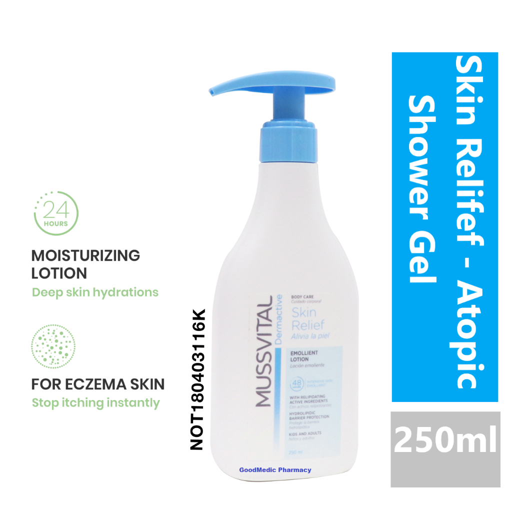 MUSSVITAL Dermactive SKIN RELIEF Emollient Lotion 250ml (specially ...
