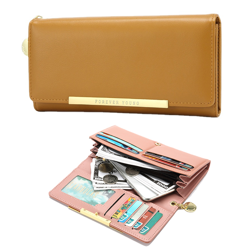 long purse Long women's wallet 12 slots bifold purse woman card holder ...