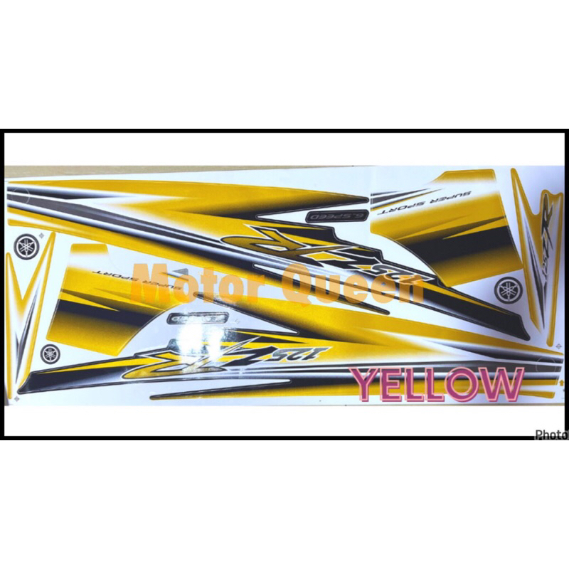 Stripe Sticker Graphic Cover Set Yamaha 125 125ZR Y125 Y125ZR ( Kuning ...