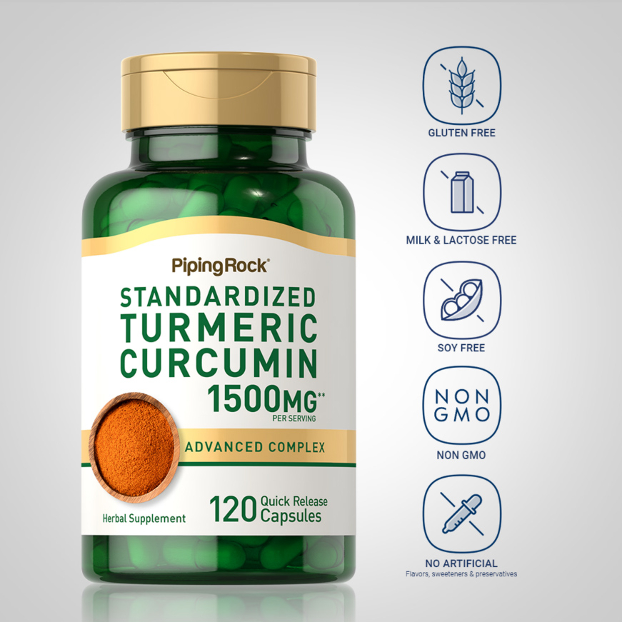 Turmeric Curcumin 1500 mg (per serving) Standardized Advanced Complex ...