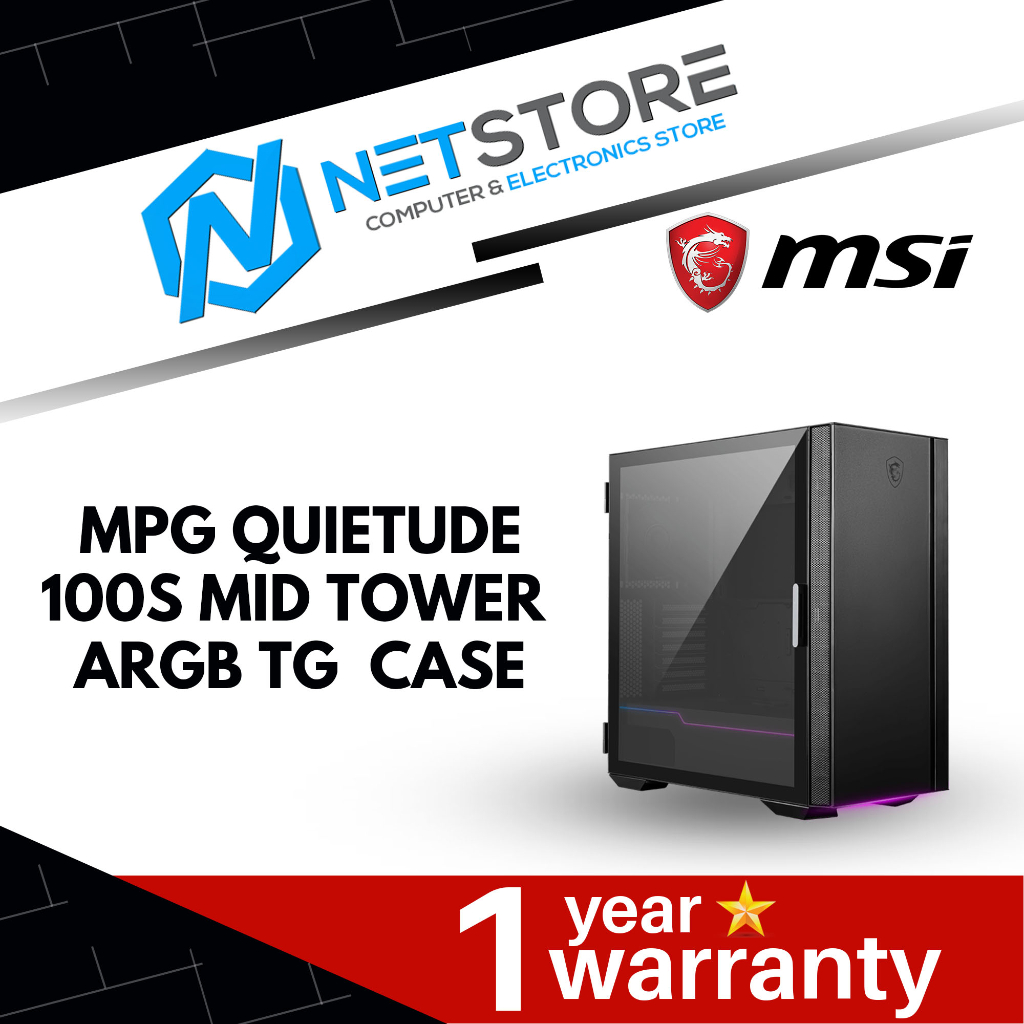 MSI MPG QUIETUDE 100S Mid Tower ARGB TG CASE | Shopee Malaysia