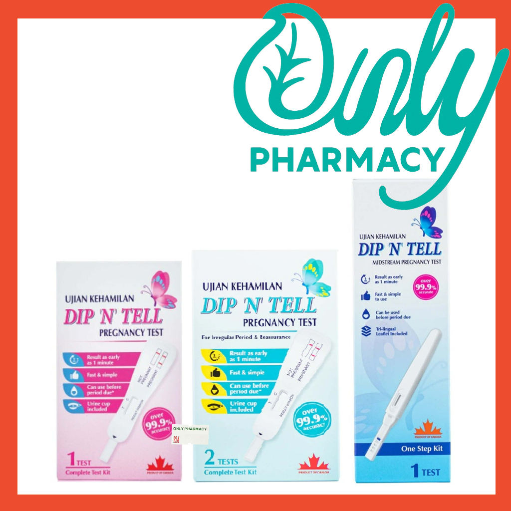 DIP 'N' TELL Pregnancy Test Dip Card ( 1S / 2S ) / Midstream One Step ...