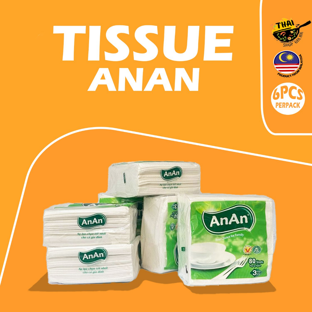 Pop Up Tissue brand AnAn Tisu Serbaguna Murah 6 pack | Shopee Malaysia