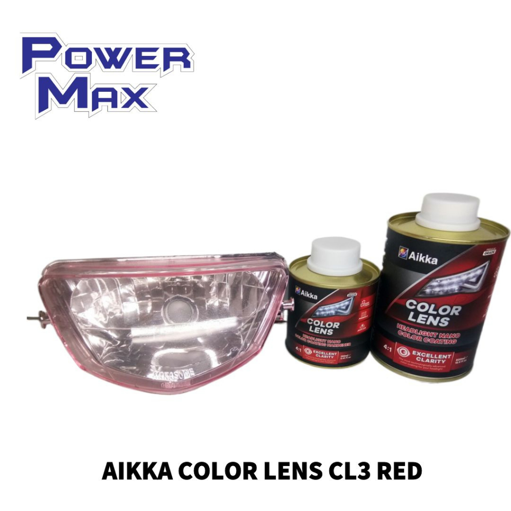 AIKKA CL3 COLOR LENS HEADLIGHT NANO COLOR COATING 4:1 - RED (AK-CL3 ...
