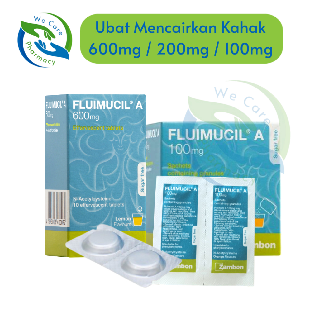 Fluimucil A Effervescent 600mg / Fluimucil A Granules Sachet 100mg ...