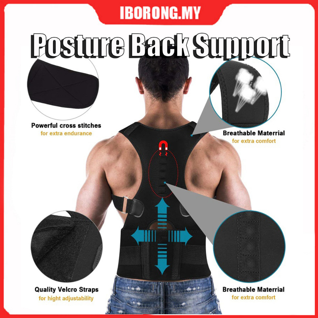 Posture Corrector Back Support Belt Lumbar Support Baju Support Tulang ...