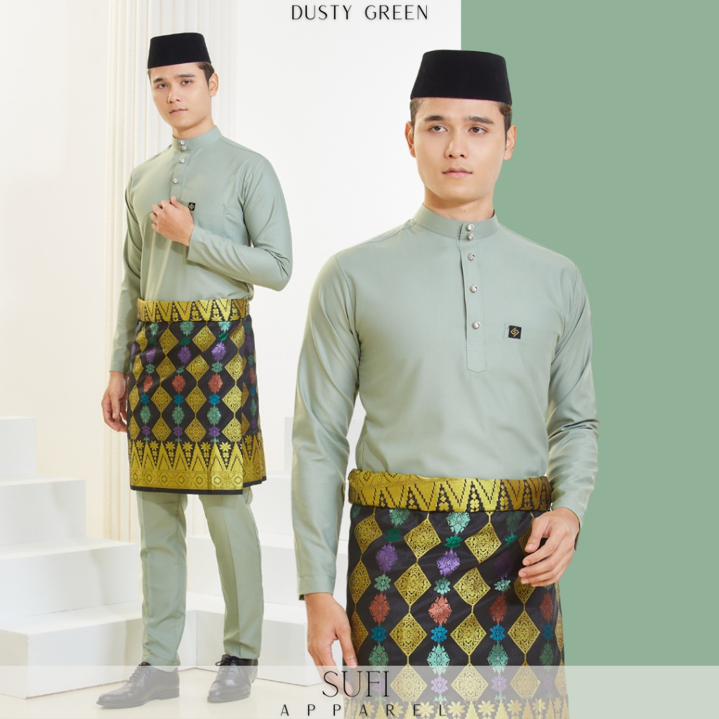 Baju Melayu Modern Slimfit Cotton High Quality Japan MHALEQ sufi ...