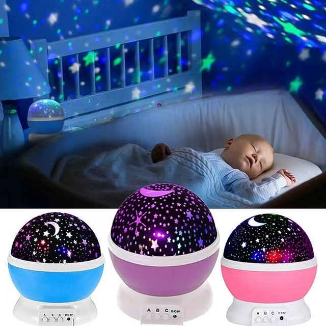 4 LED + HD Projector Romantic Galaxy Starry Night Light Color Changing ...