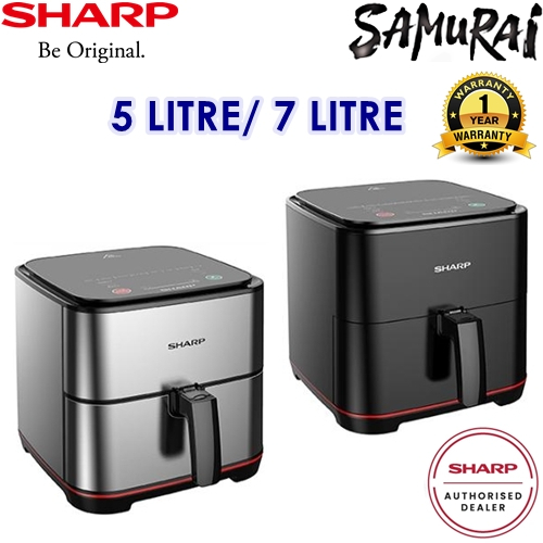 NEW 2023 SHARP AIR FRYER 5 LITRE (KFAF50MST/ KFAF50MBK) / 7 LITRE ...