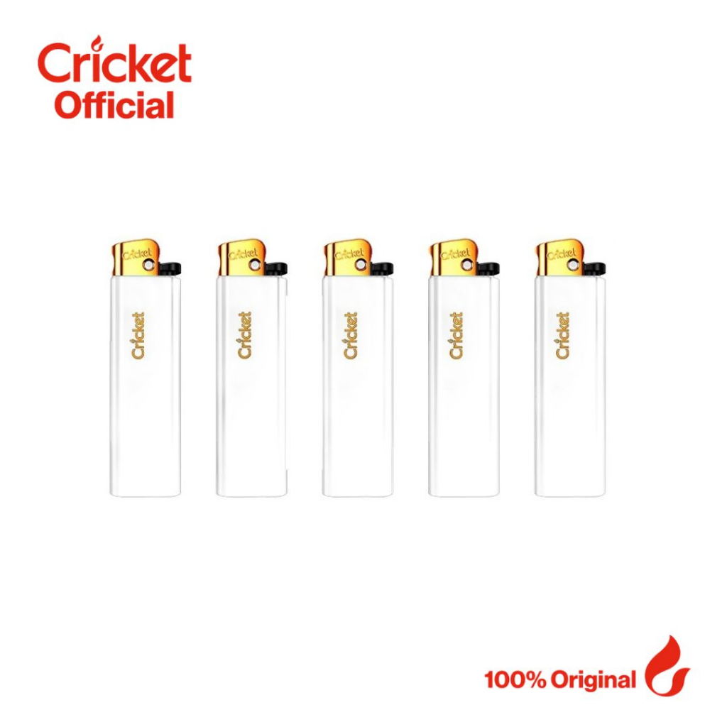 Cricket Lighters Limited Edition - White and Gold Series 2.0 (5 Pcs ...
