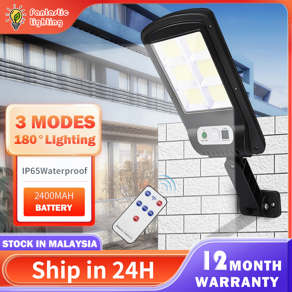 Upgrade 128COB Lampu Solar Waterproof Solar Light Outdoor Lighting ...
