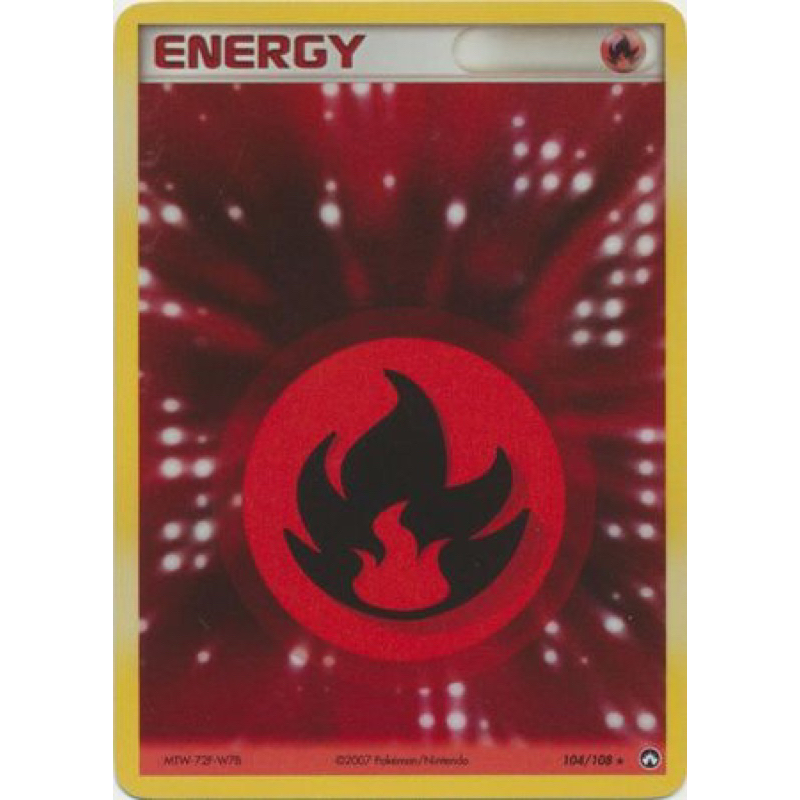 Pokémon Tcg : Fire Energy - 104/108 Holo Rare | Shopee Malaysia
