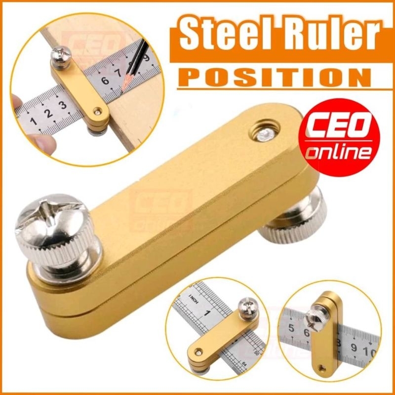 CEO 🇲🇾 Steel Ruler Positioning Block Angle Scriber Line Marking Gauge ...