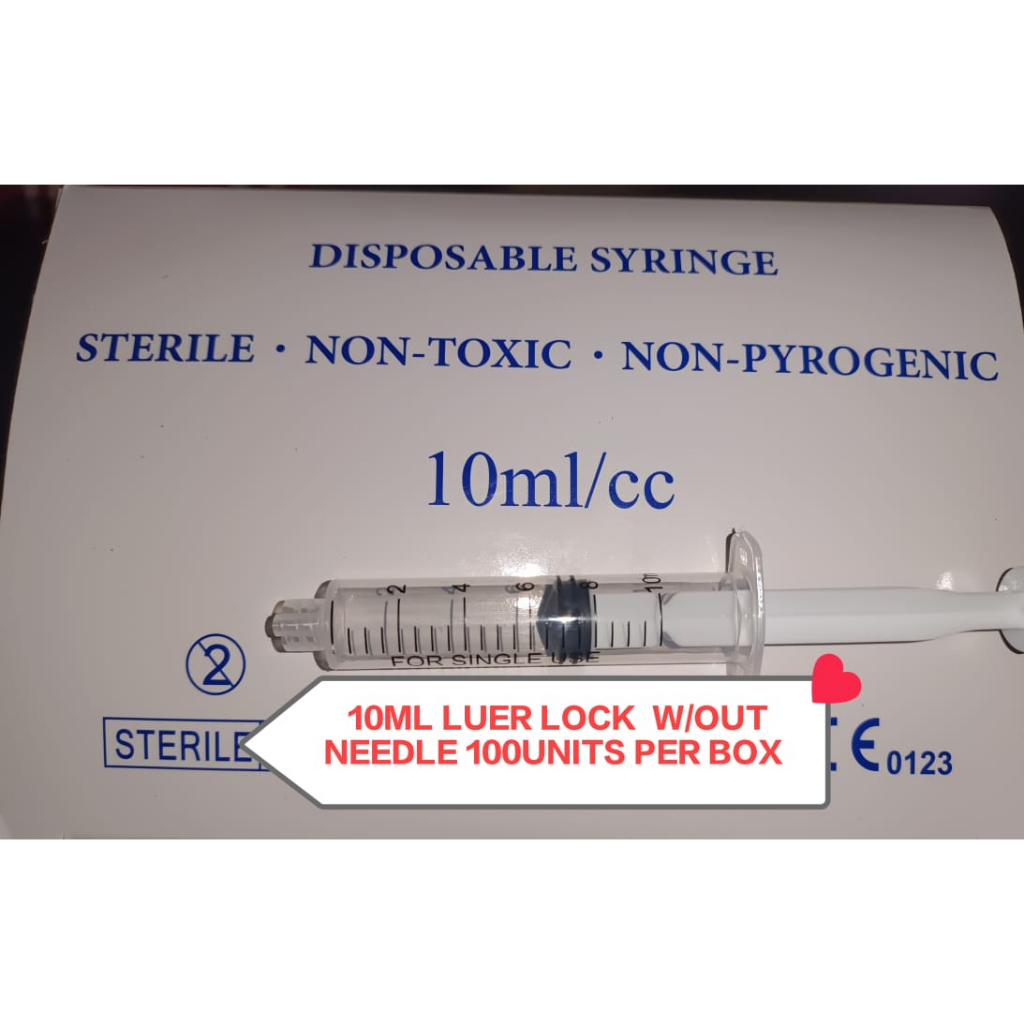 DISPOSABLE 10 ML SYRINGE 100 PER BOX EXP 2027 PICAGARI 10ML LUER LOCK ...