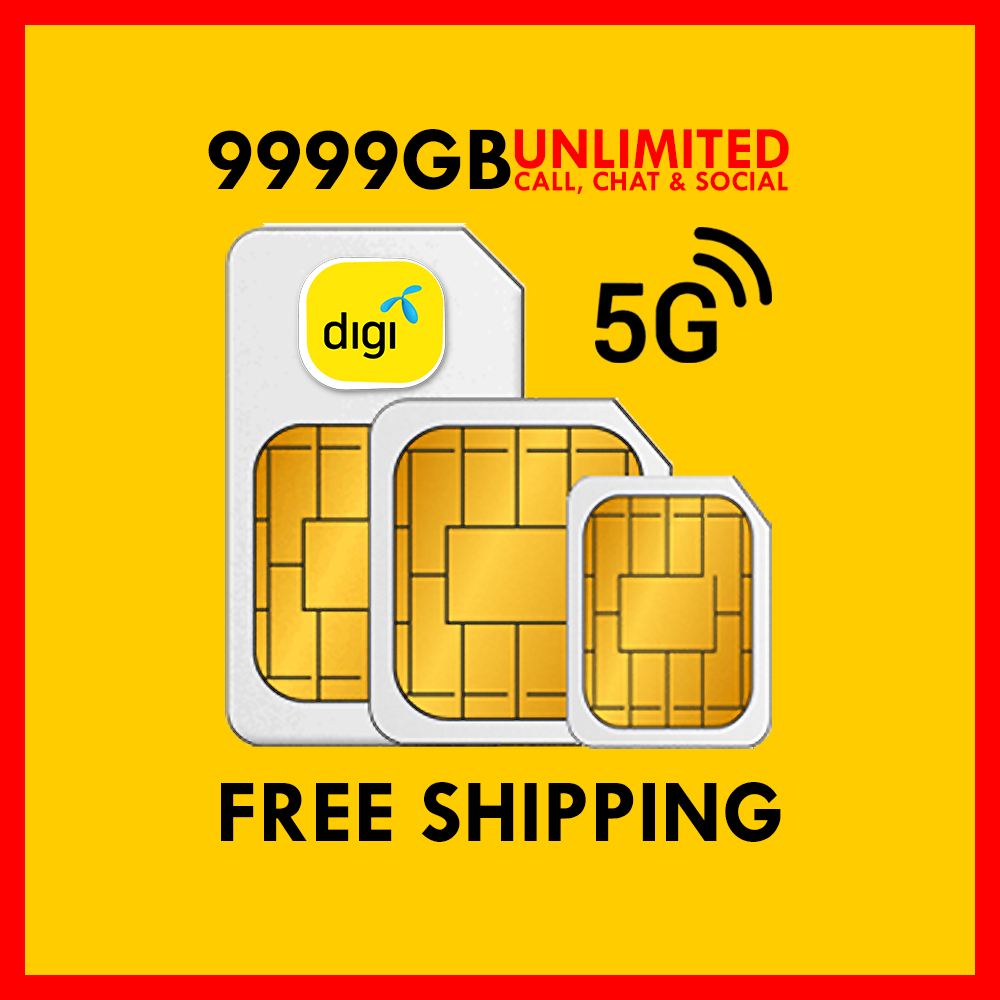 FREE Digi Tone Wow Sim Card Free Shipping Unlimited Internet Data Call ...