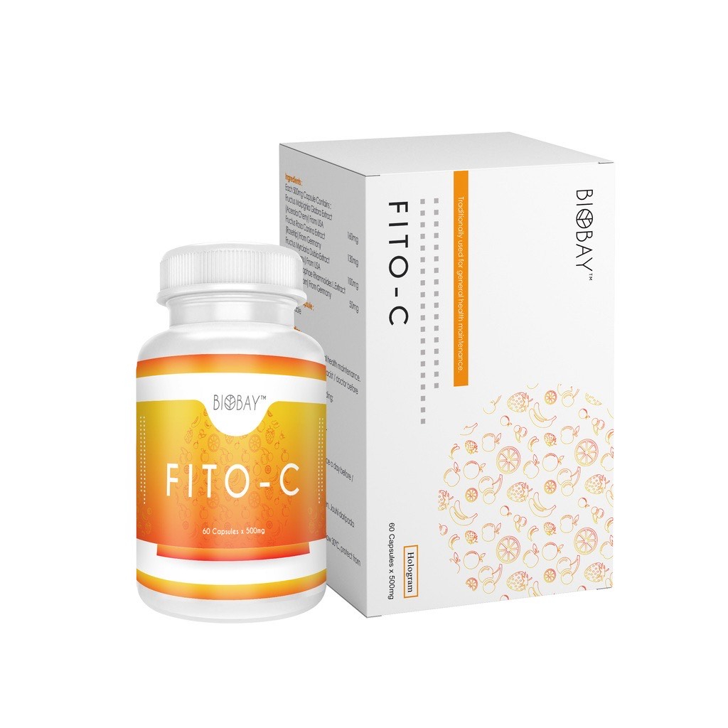BIOBAY Fito-C (60’s x 500mg) | Natural Fruit Vitamin C | Immune Booster ...