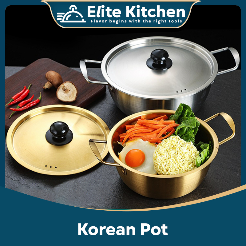 Elite Kitchen - Multipurpose Korean Stainless Steel Ramen Pot Noodle ...