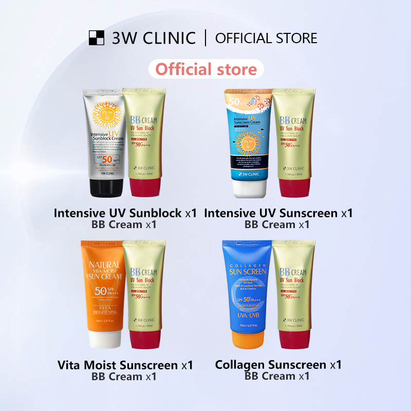 3W CLINIC Intensive UV Sunblock Vita Moist Collagen Sunscreen (70ml ...