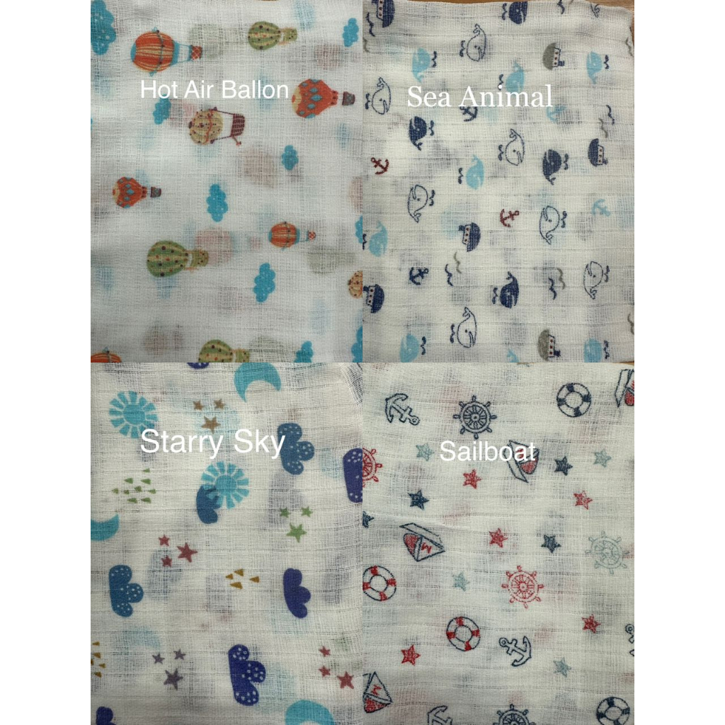 [1 pcs] Pureen Baby Napkin Printed or White Plain | Shopee Malaysia