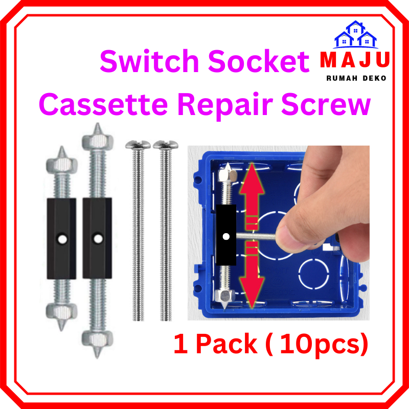 MAJU Switch Socket Repair Rod Wall Mount Cassette Screws 10pcs Switch ...