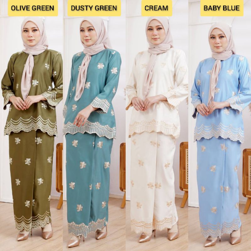 [NEW ARRIVAL] KURUNG KEDAH SONGKET SULAM BUNGA RAYA | Shopee Malaysia