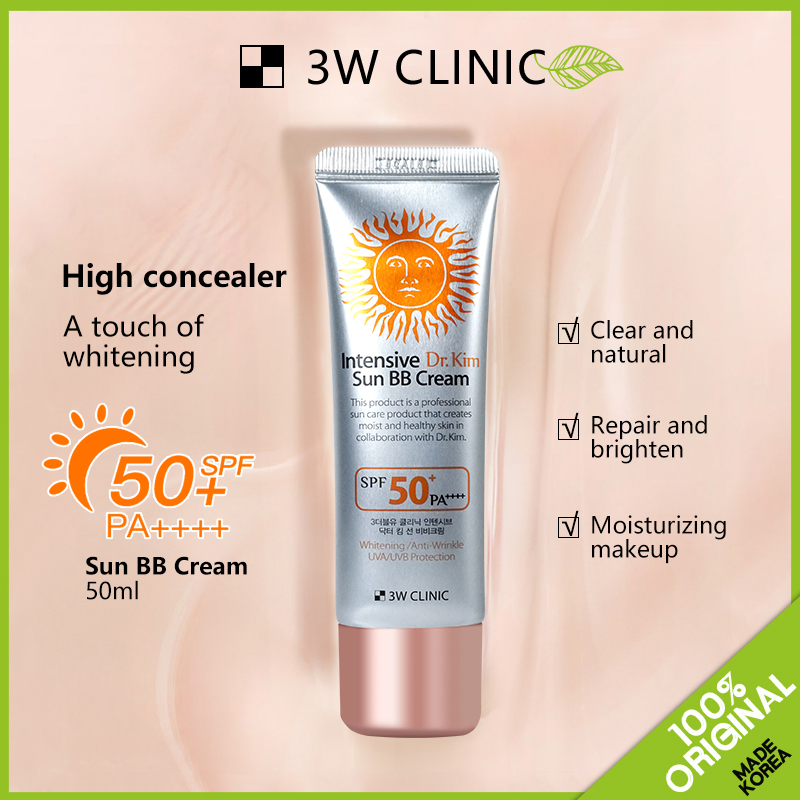 3W CLINIC Sunscreen Dr.Kim Brightening Intensive BB Suncream SPF50+ PA ...