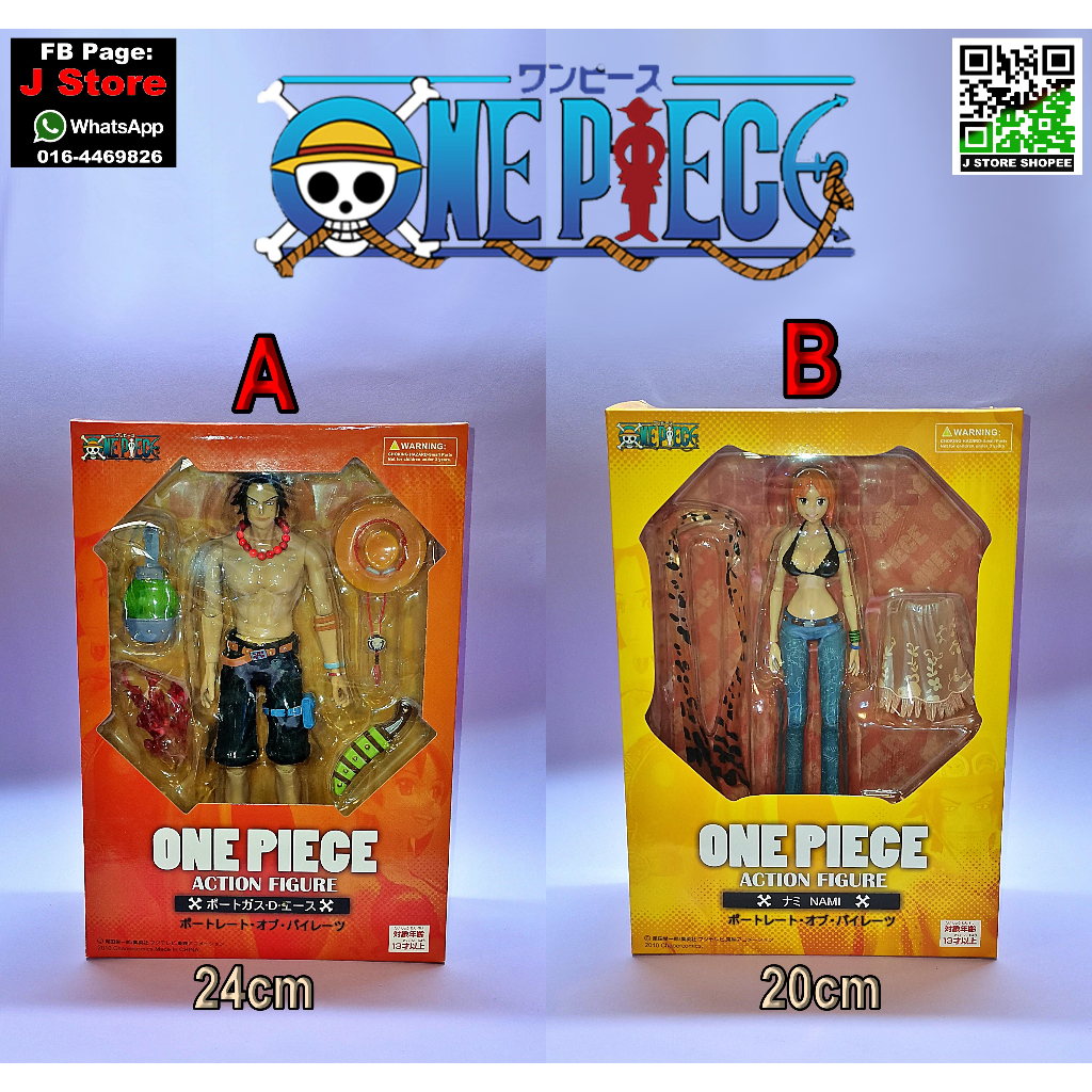 One piece Ace Nami action figure ( J Store ) | Shopee Malaysia