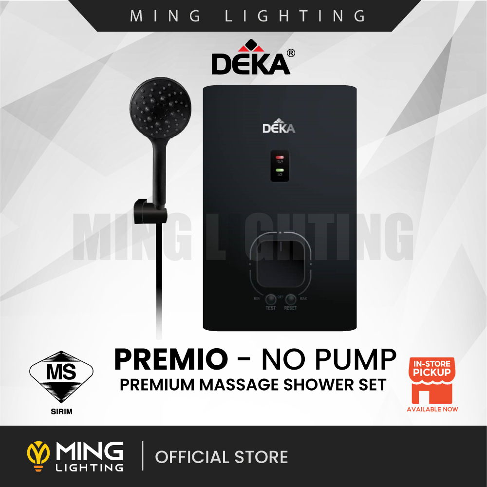 (Sirim) Deka Premio AC Non Pump Water Heater Instant Shower Set White ...