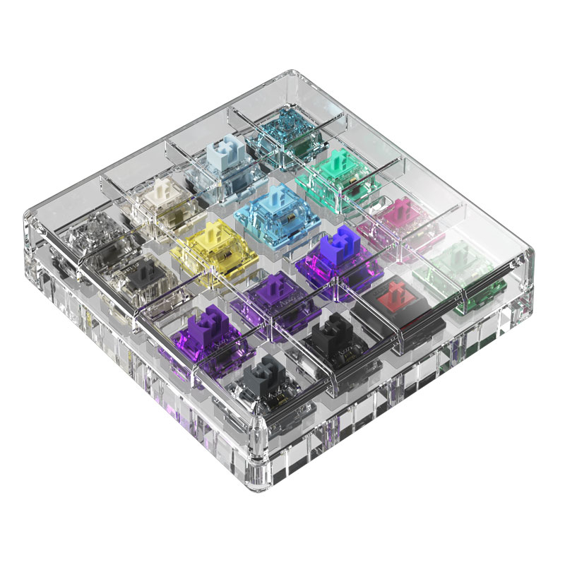 Akko x MonsGeek Acylic 16-Key Switch Tester/Samples with Dust-Proof ...