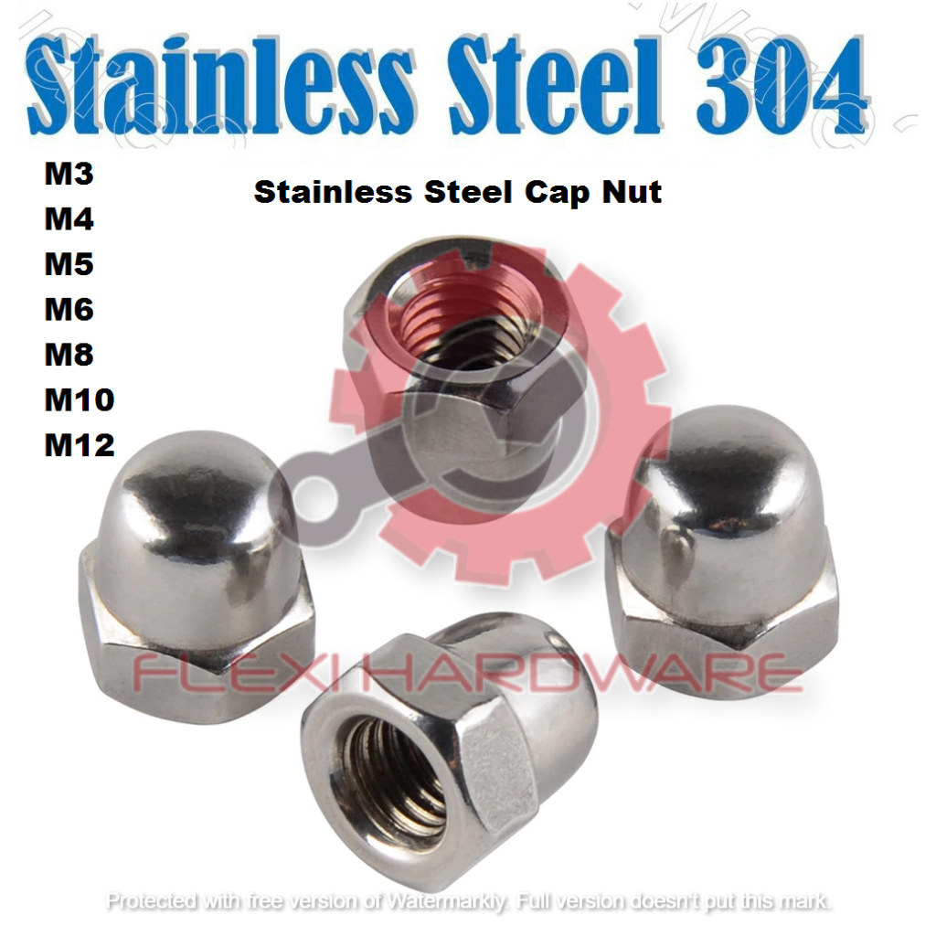 M4 M5 M6 M8 M10 M12 304 Stainless Steel Cap Nut Semi-Circular Cap Nut ...