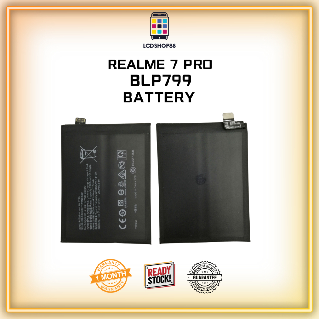 LCDSHOP88 REALME BATTERY 7 PRO BATTER REALME 7 PRO BATTER BLP799 ...